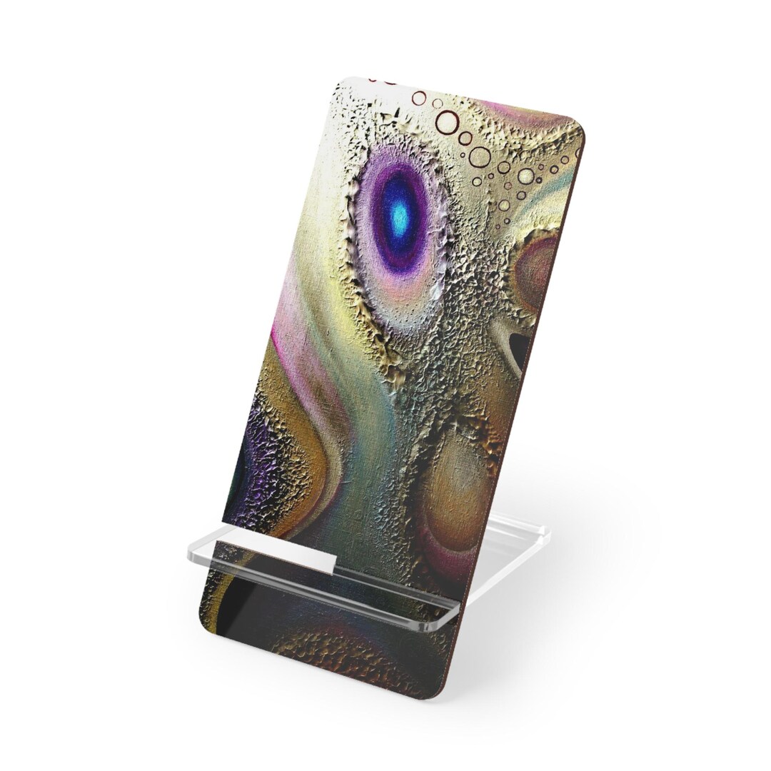 Abstract Art Phone Stand: Colorful Desk Accessory for Minimalists - Etsy