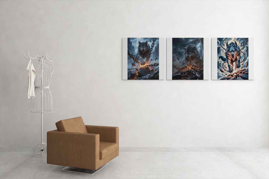 Fenrir Poster Set of 3 Bundle – Norse Mythology Digital Download Wall ...