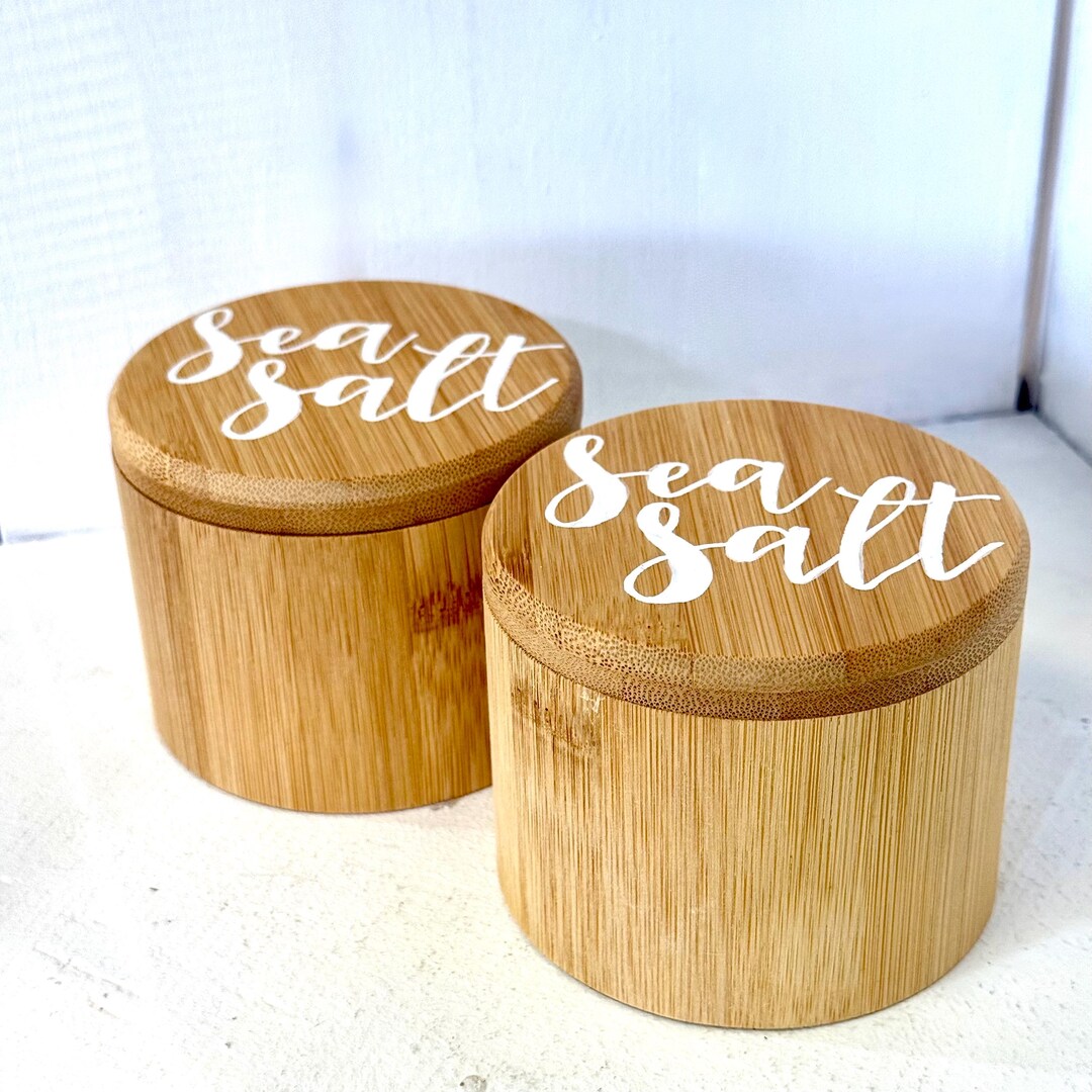 Hand-painted Wood Salt Cellar - Etsy