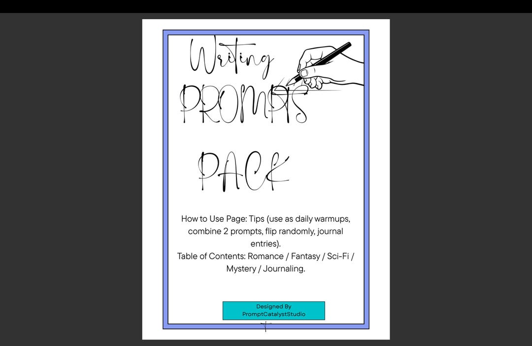 1,000 Writing Prompts Pack | Printable PDF for Creative Writing ...