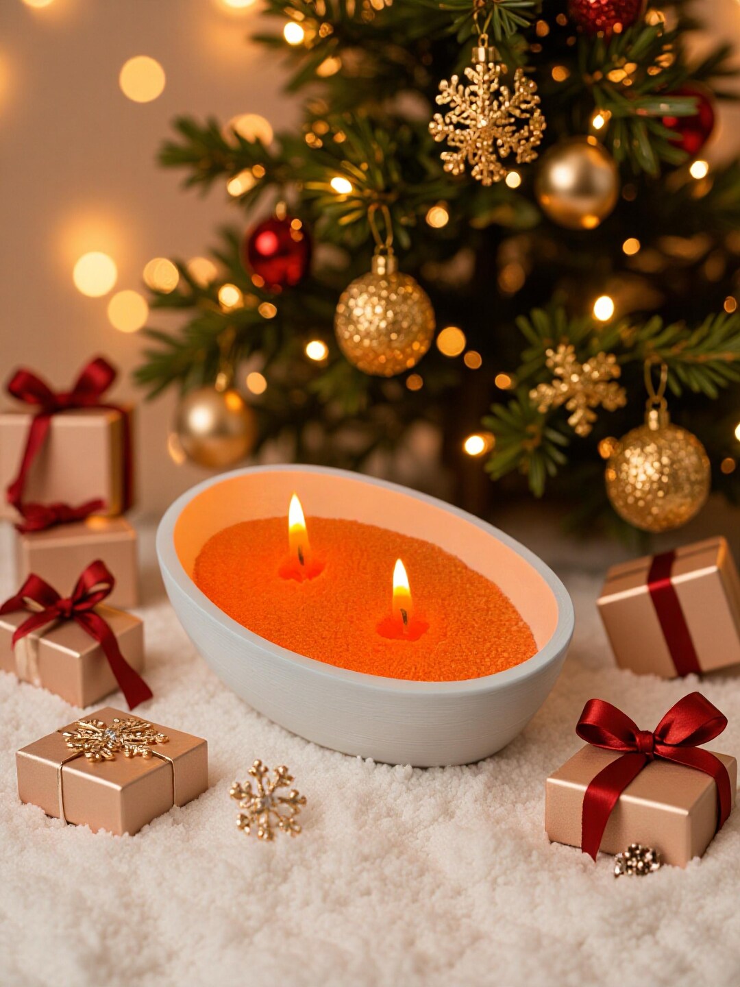 Handmade Gypsum Bowl Candle With Sand Wax - Etsy