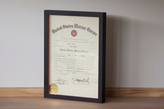USMC SNCO Promotion Warrant Gallery Frame 10 x | Etsy