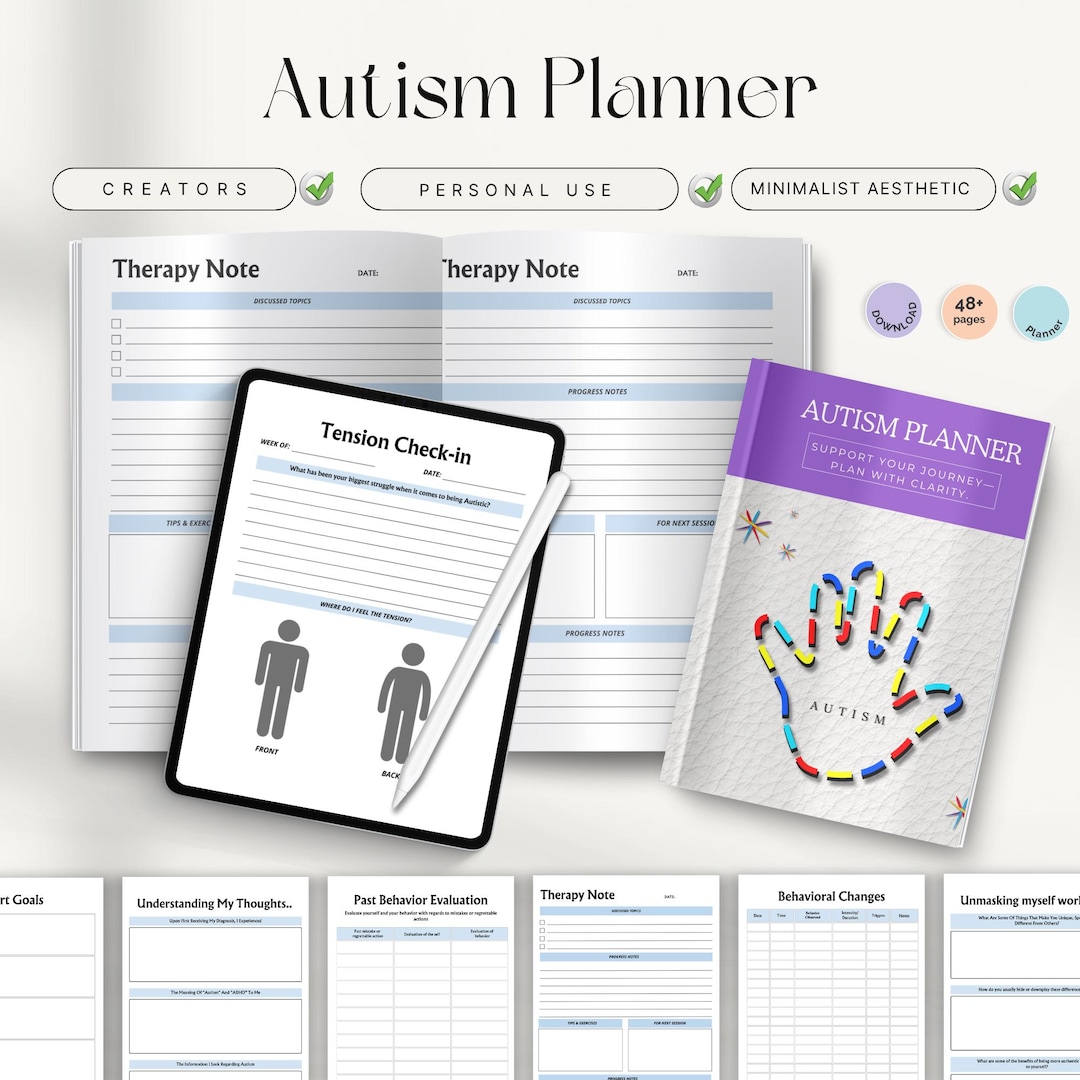 Autism Planner Printable: Daily Routine & Therapy Tracker (PDF Download ...