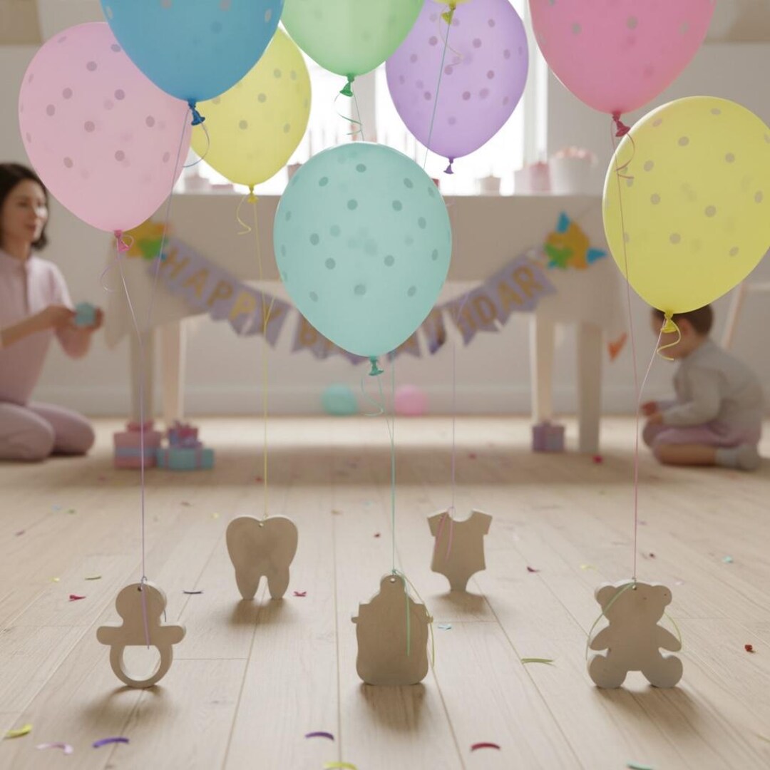 Cement Baby Balloon Weights • Pacifier, Bottle, Onesie Shapes • Party ...