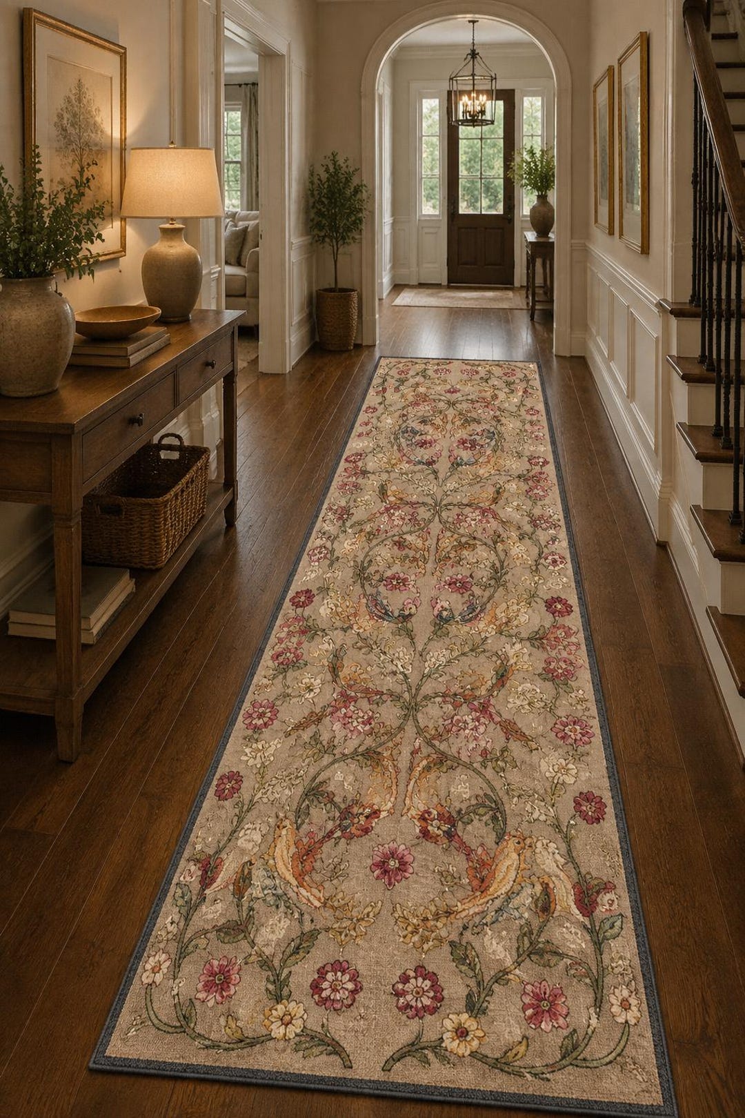 Boho Chic Elegance Floral Runner, Turkish Traditional Unique Runne ...