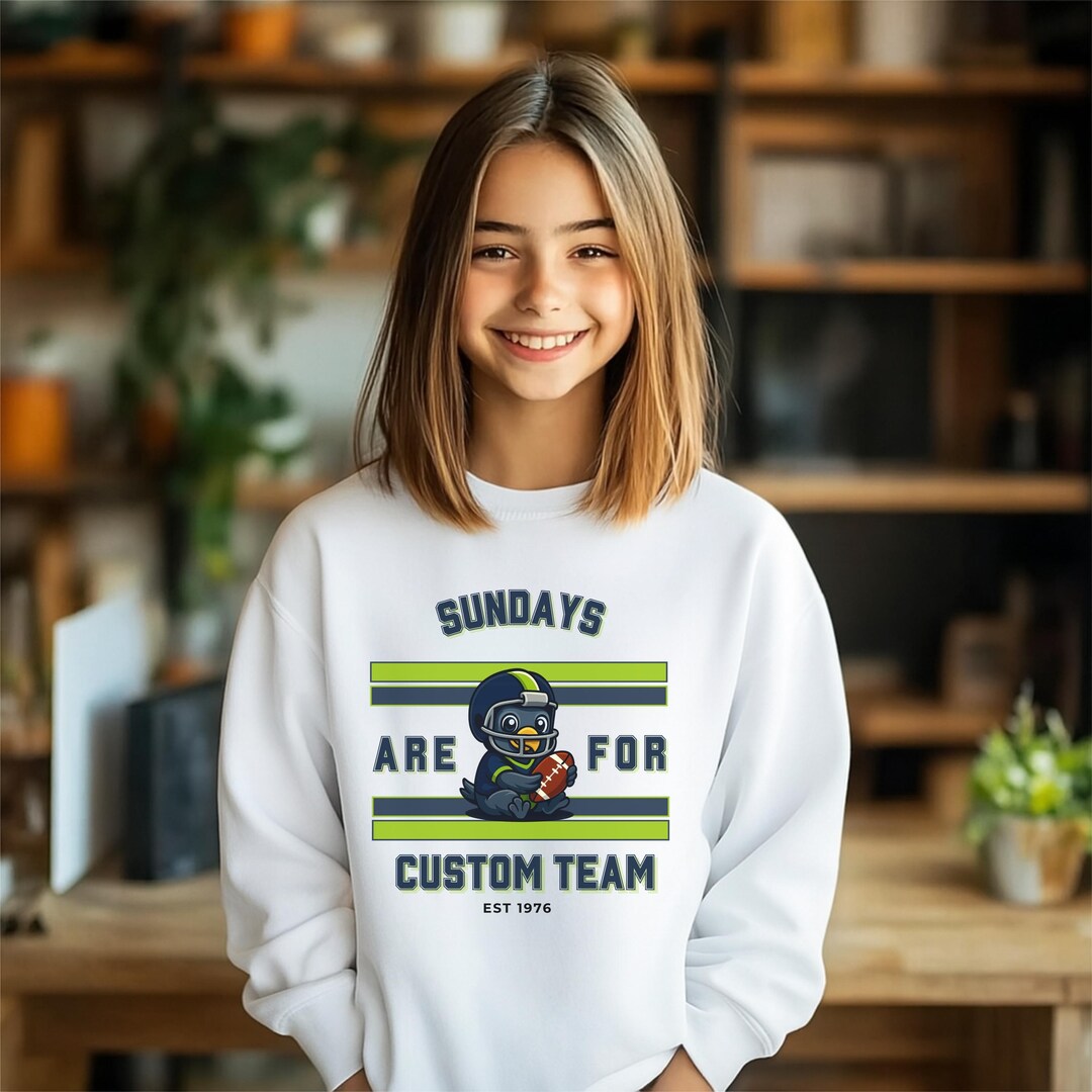 Custom Team Game Day Sweatshirt: Sundays Football Fan Apparel - Etsy