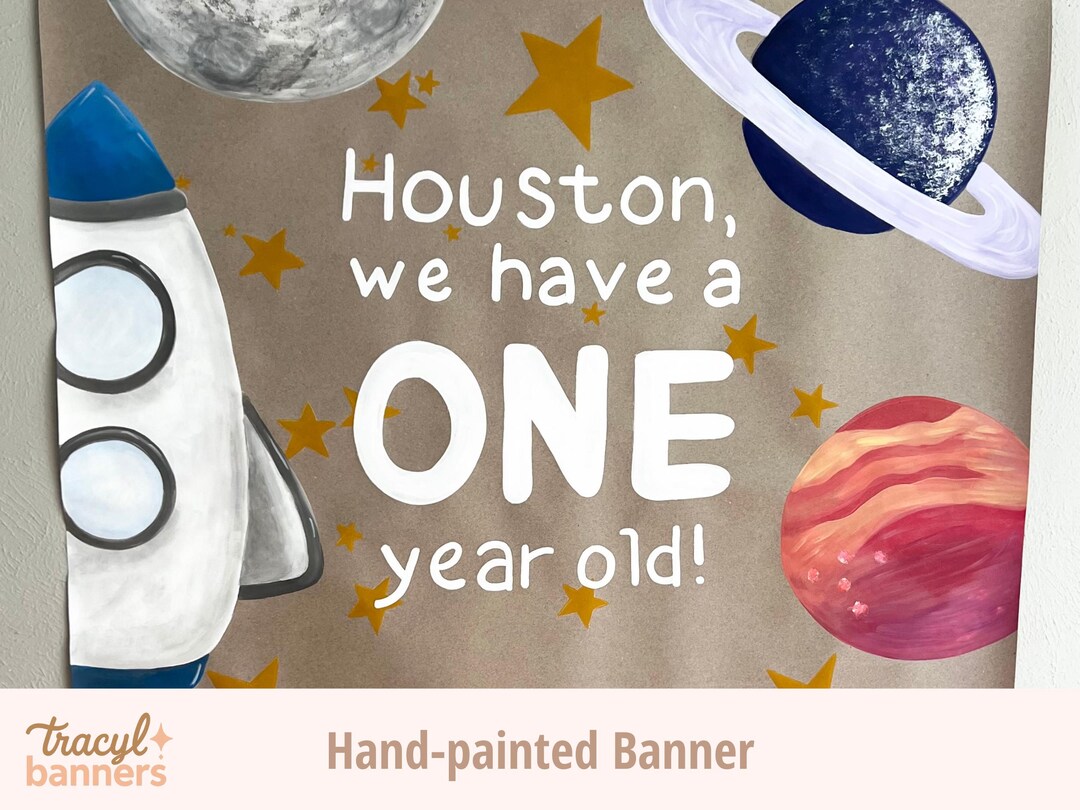 Painted Banner for Birthday, Butcher Paper Banner, Custom Painted ...