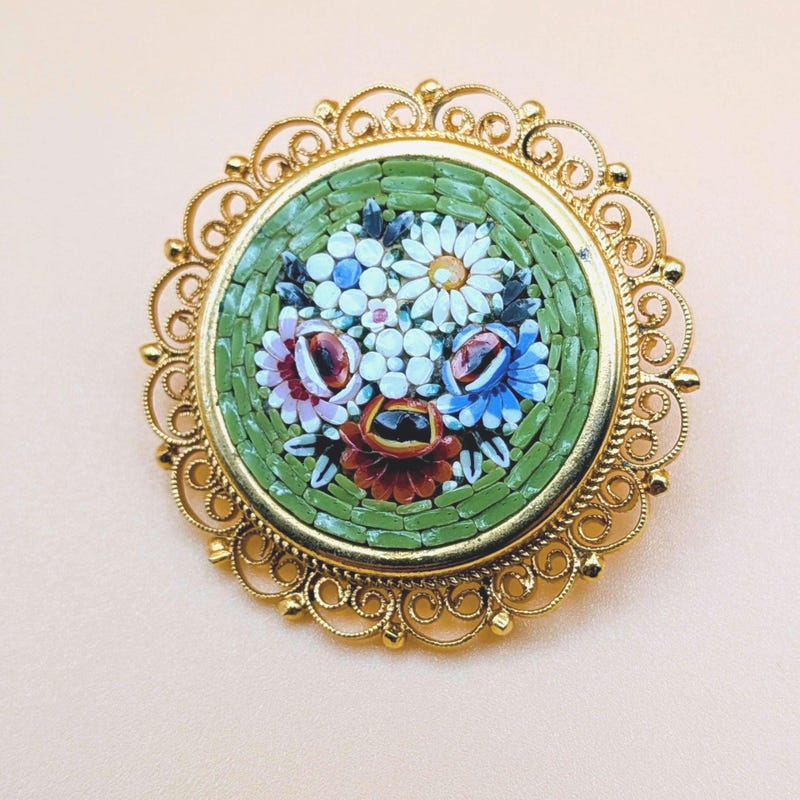Italian Mosaic Buttons - Etsy