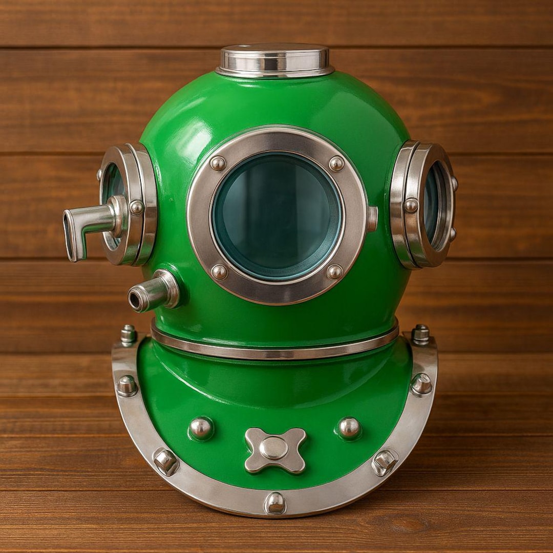 Vintage Nautical Deep Sea Diving Helmet Decorative Showpiece | Handmade ...