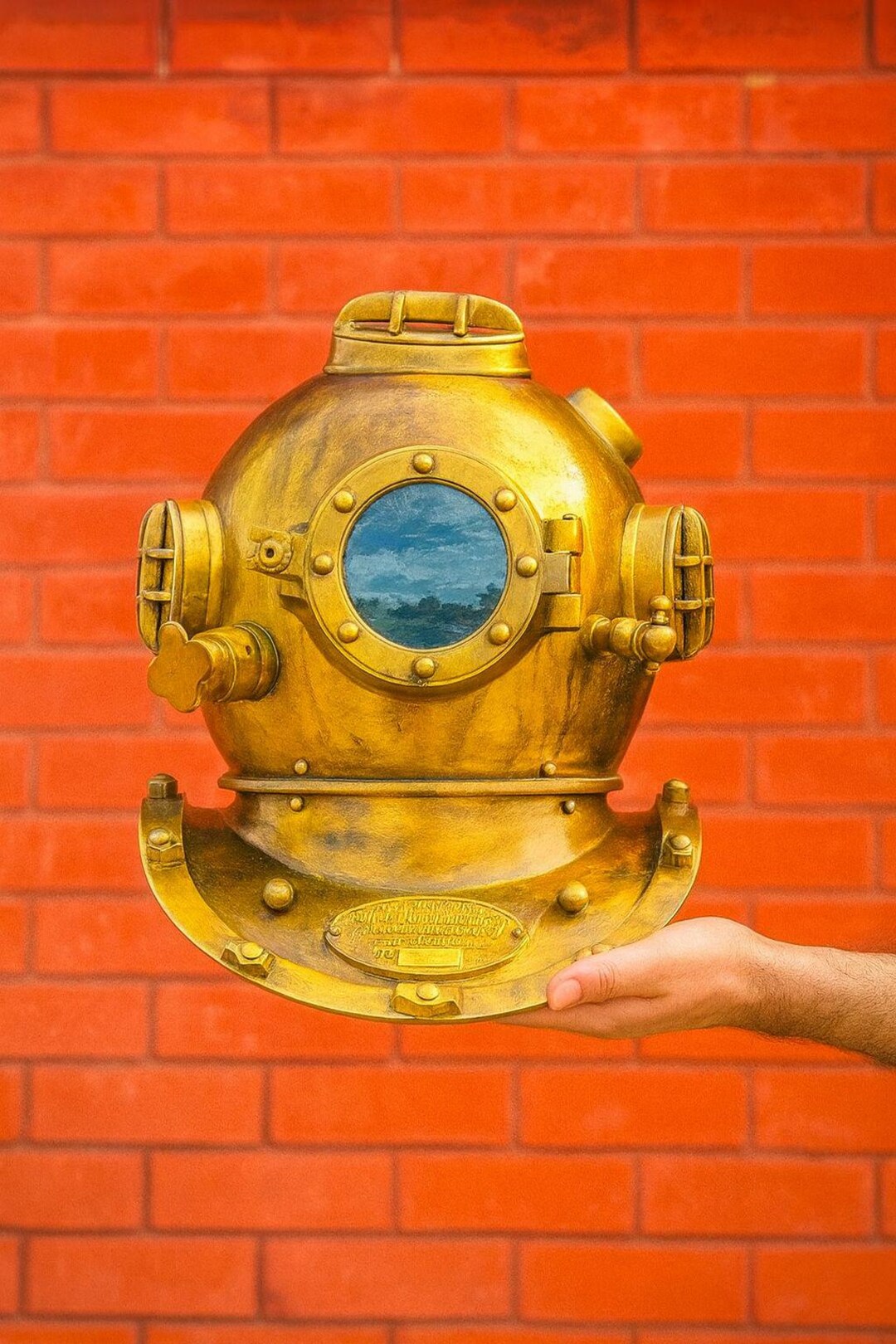 Vintage Deep Sea Diver Helmet Wall Decor | Nautical Industrial Art - Etsy