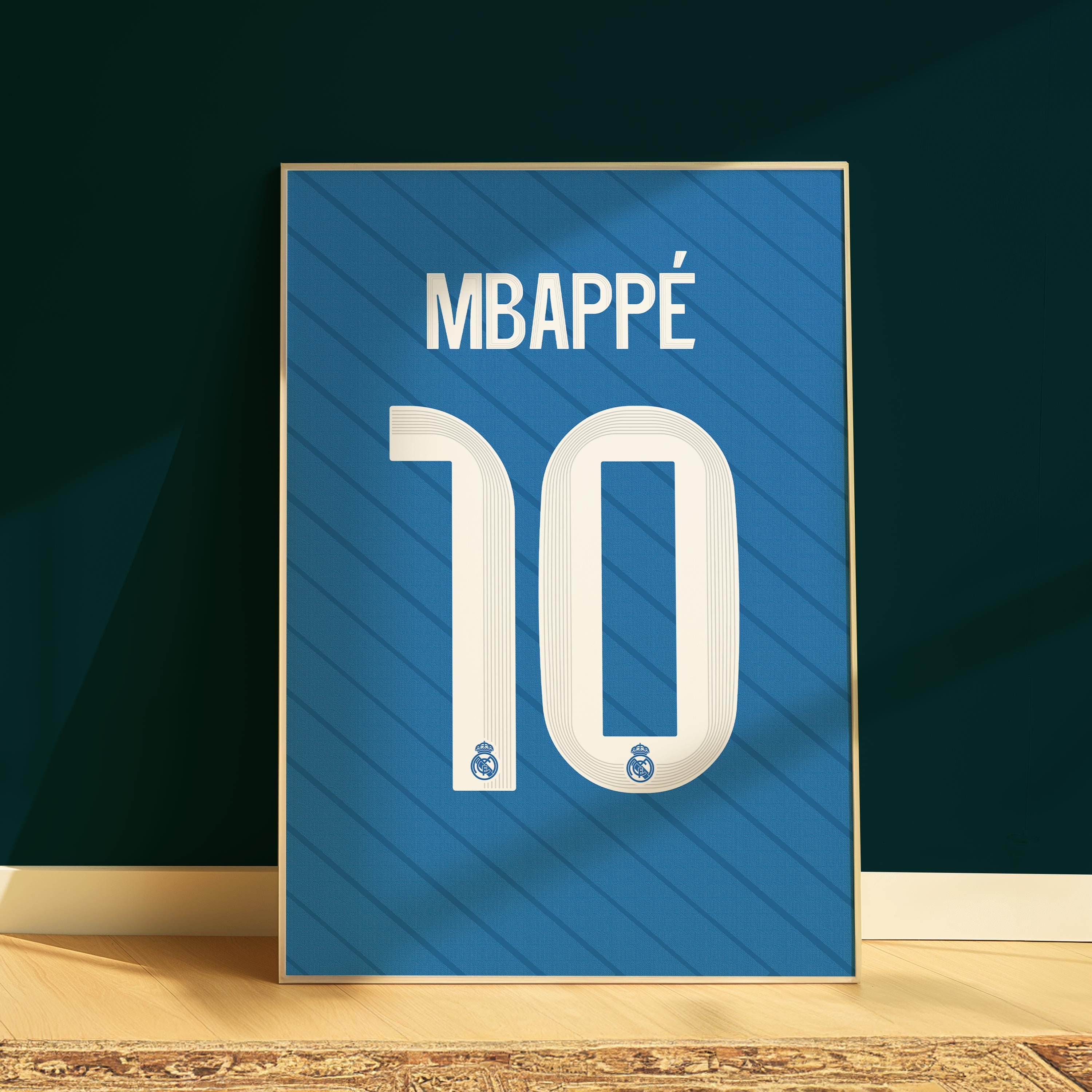 Kylian Mbappe Real Madrid 25/26 Football Jersey Poster Set - Home Away ...