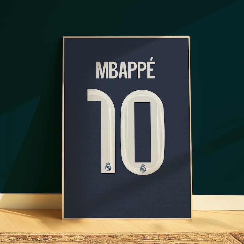 Kylian Mbappe Real Madrid 25/26 Football Jersey Poster Set - Home Away ...