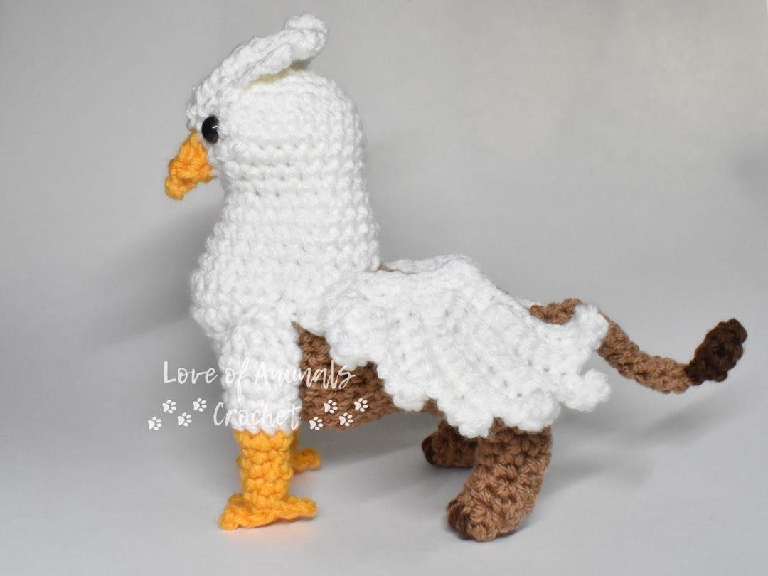 Griffin Crochet Plush With Posable Hind Legs - Etsy