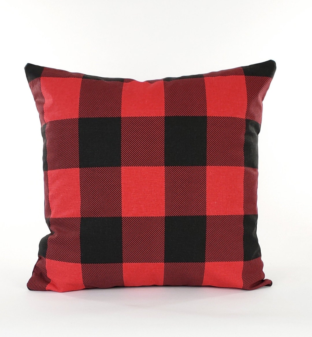 Christmas Pillow red Black Buffalo Check farmhouse Throw Pillow COVER ...