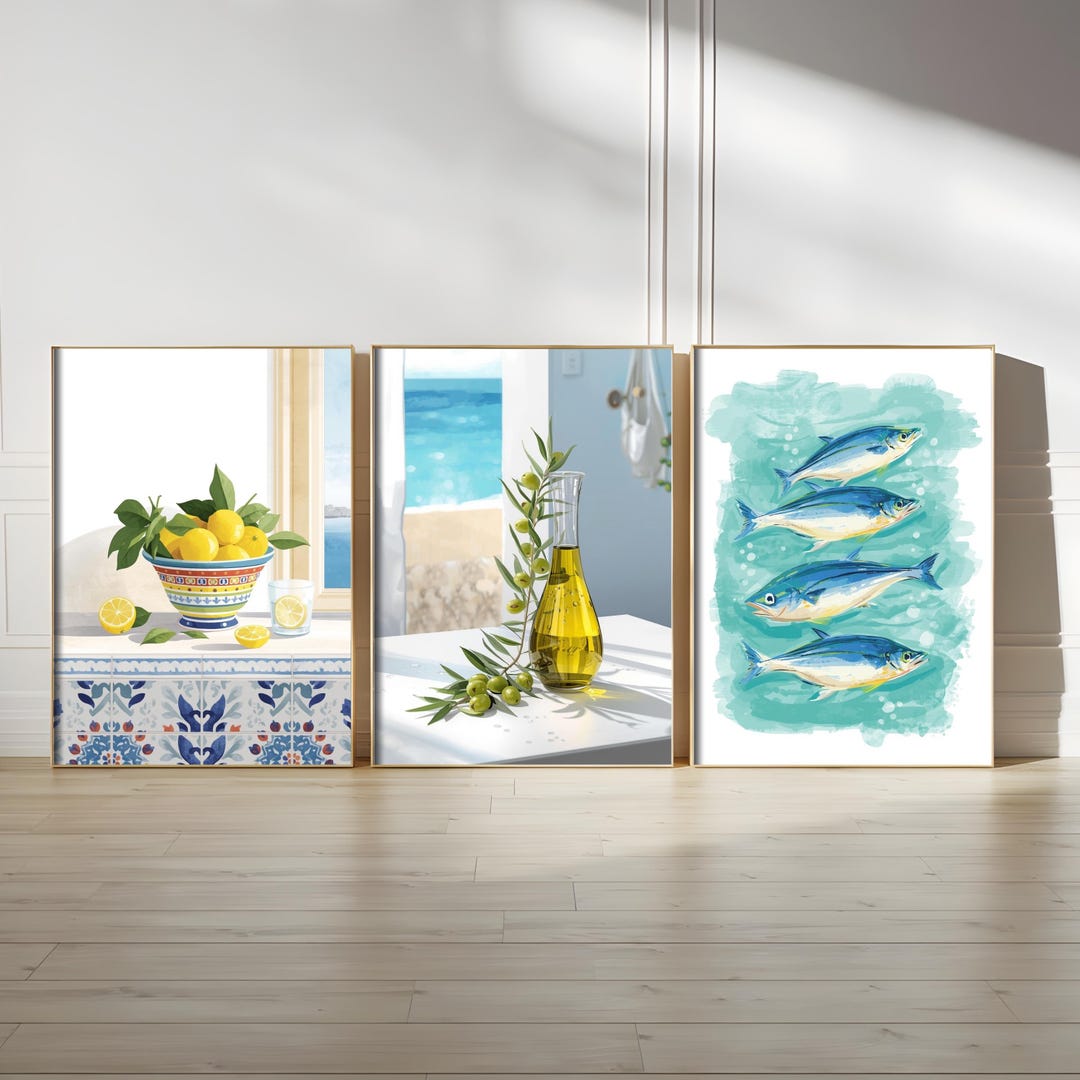 Mediterranean Kitchen 10+ Printable Posters - Greece Wall Art Bundle ...