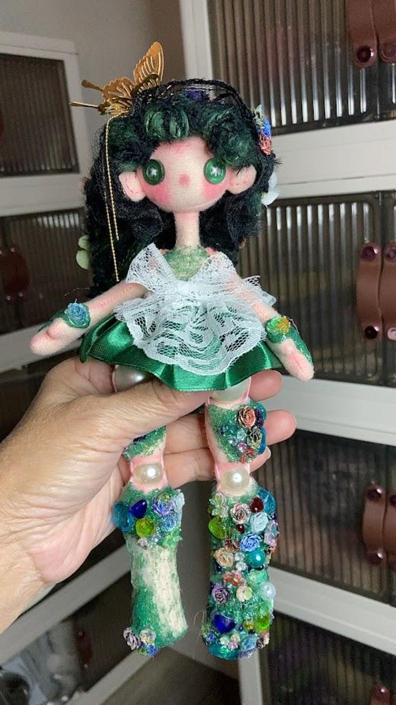 Handmade Button-eye Doll – One of a Kind Collectible - Etsy