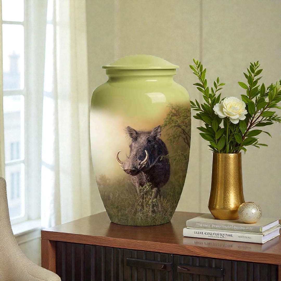 Wild Boar Cremation Urn, Boar Urn for Ashes, Wildlife Memorial Urn ...
