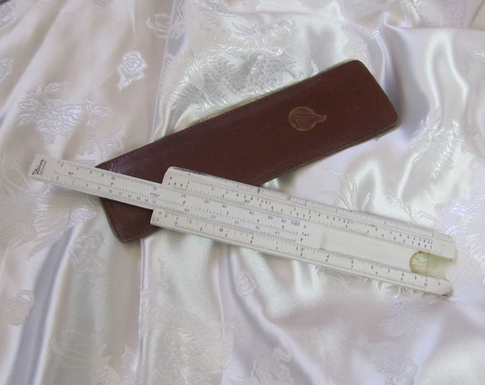 Vintage Diwa Lear 601 Aviation Slide Rule in Original Leather Case 5 ...