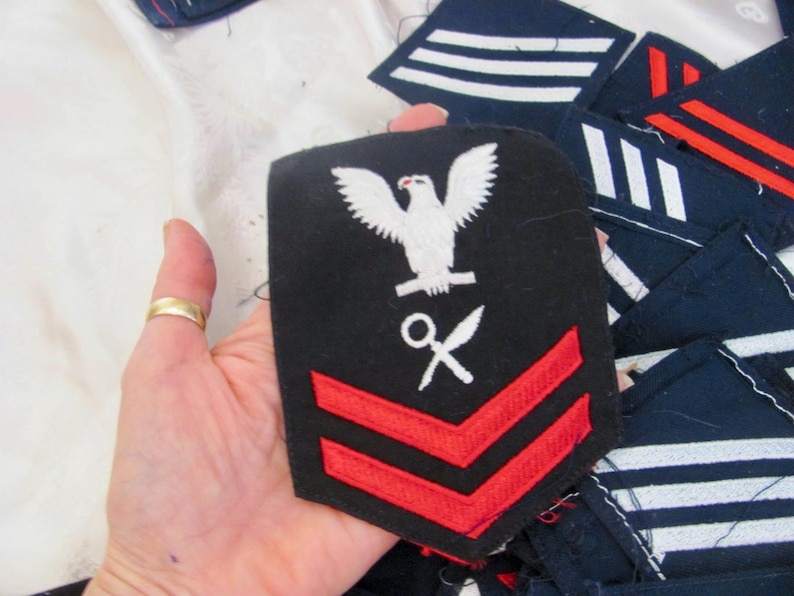 Navy Enlisted Rank Insignia Military Patch Uniform - Your Choice ...