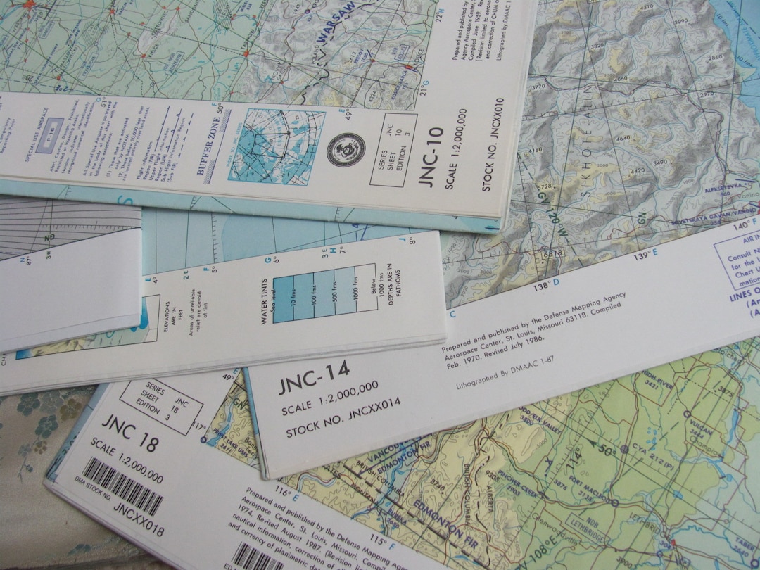 Global Jet Navigator Chart Aviation Pilot's Tactical Flight Plan Map 40 ...