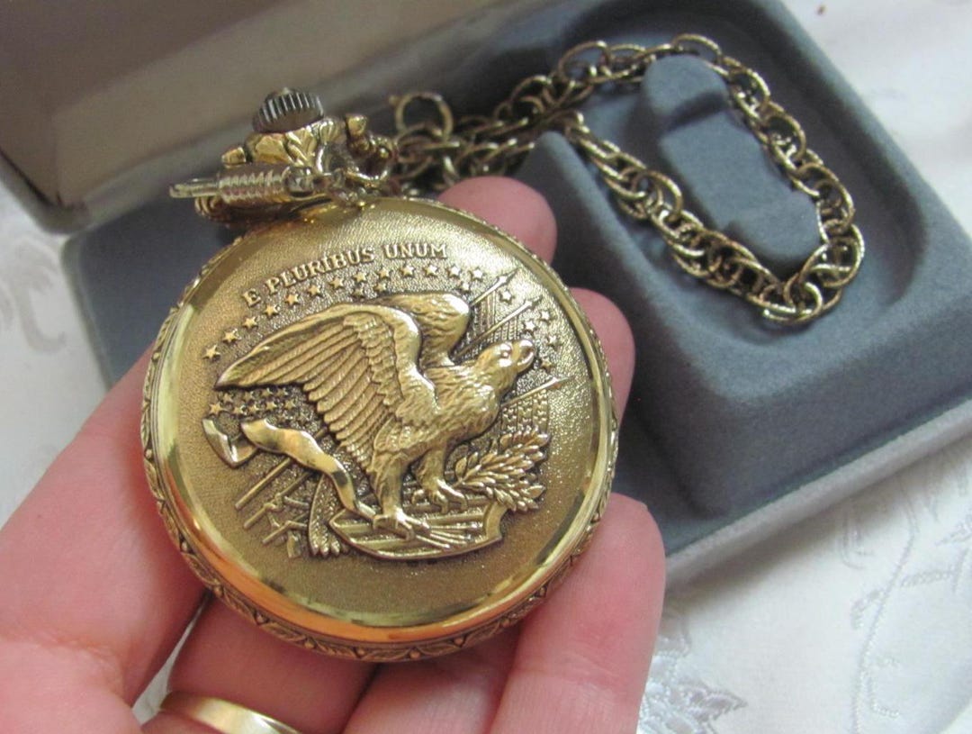 Sutton Quartz Swiss Made Commemorative 1886 to 1986 Pocket Watch With ...