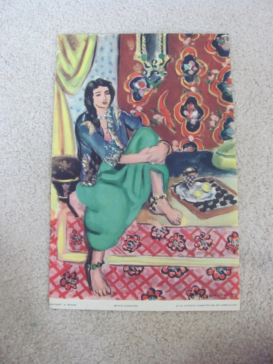 Henri Matisse odalisque Vintage Print for Framing - Etsy