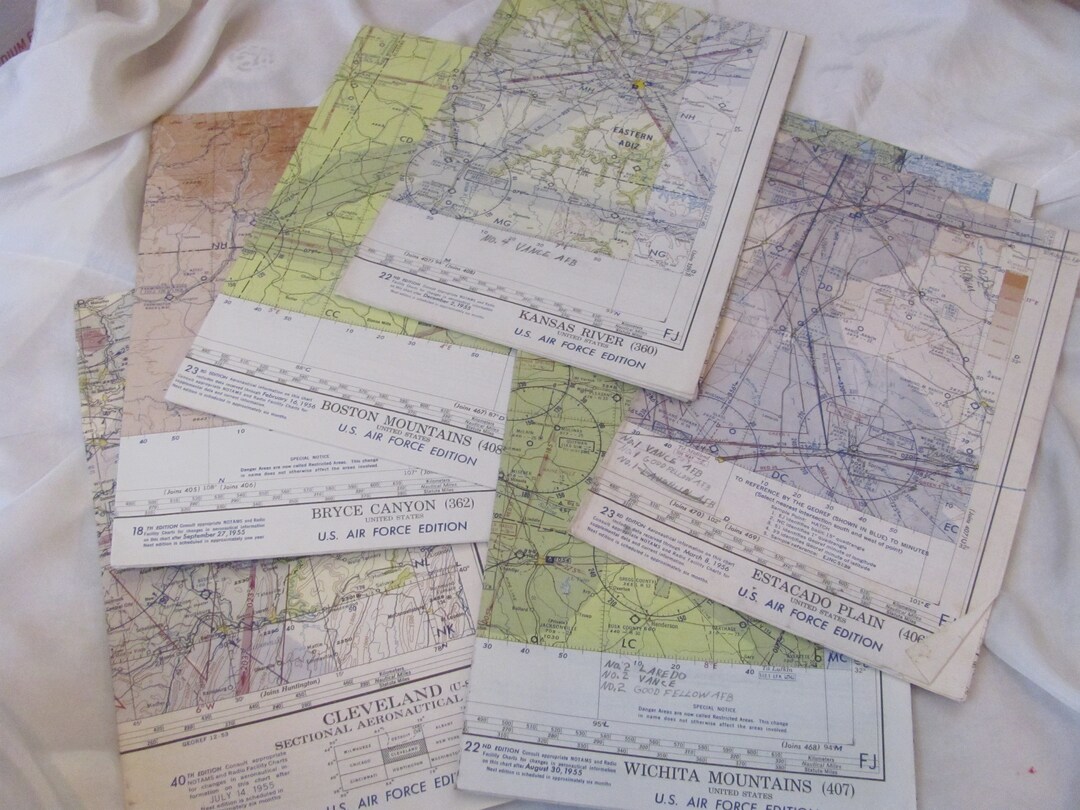 Vintage Aviation Aeronautical Pilot's Sectional Aeronautical Chart ...