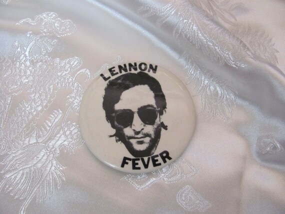 John Lennon Fever Pin Back Button Lapel Pin Original - Etsy