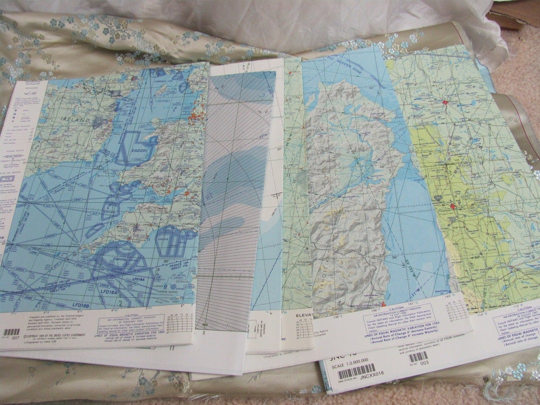 Global Jet Navigator Chart Aviation Pilot's Tactical Flight Plan Map 40 ...