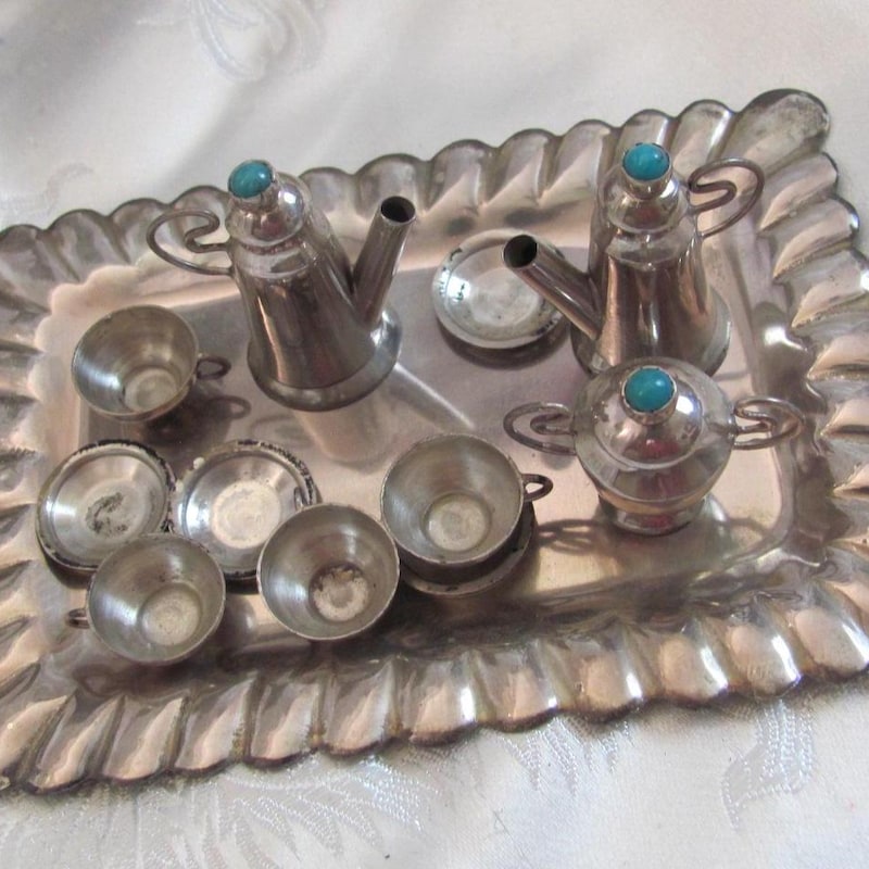 Sterling Tea Set and Tray - Etsy