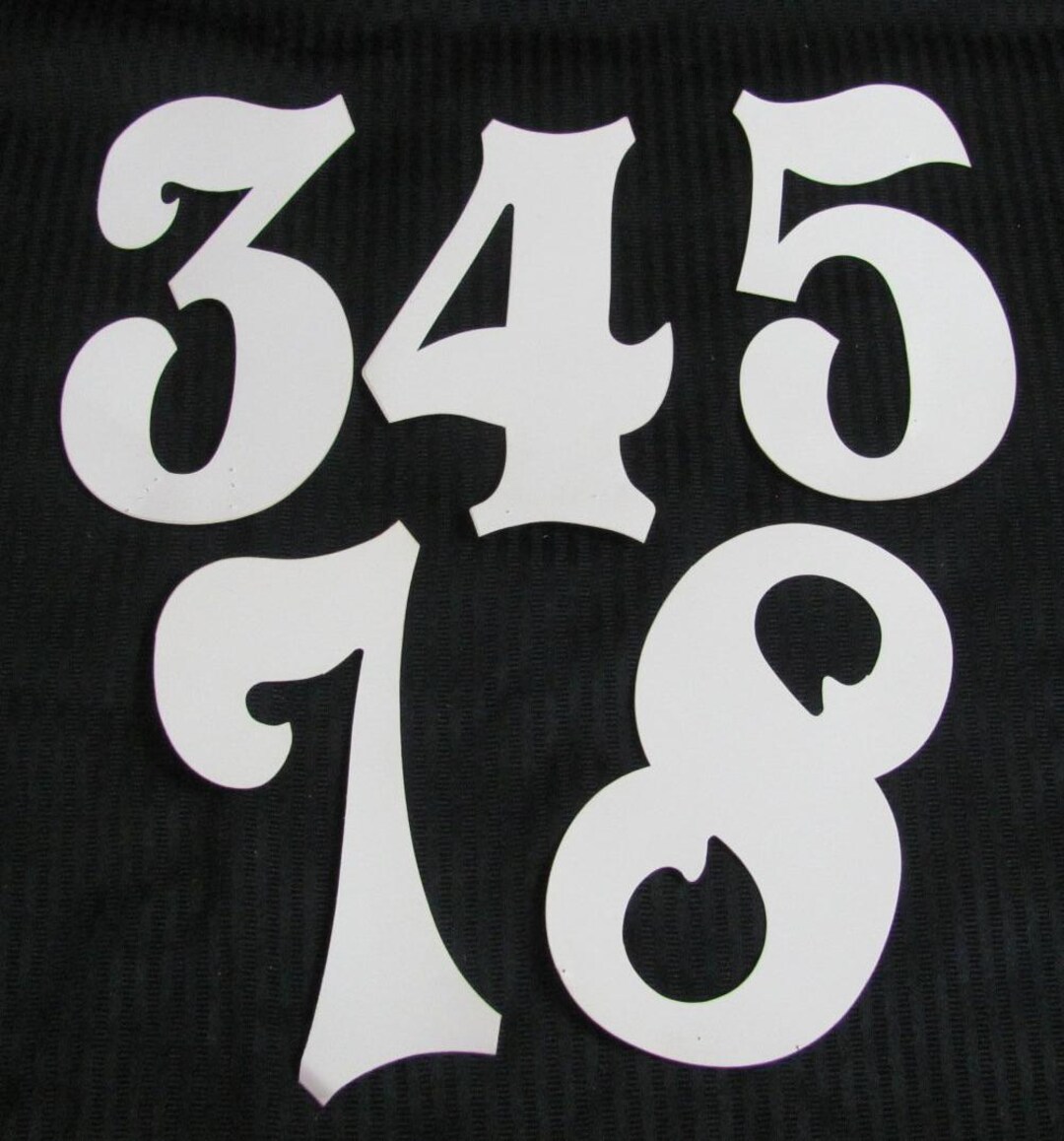Vintage BMX Motocross Sticker Decal Plate Racing Number 5.5" White // 3 ...