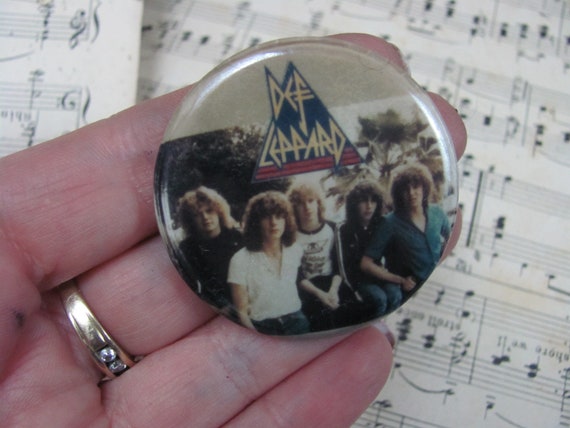 Def Leppard Rock Band Pin Back Button Lapel Pin Unused | Etsy