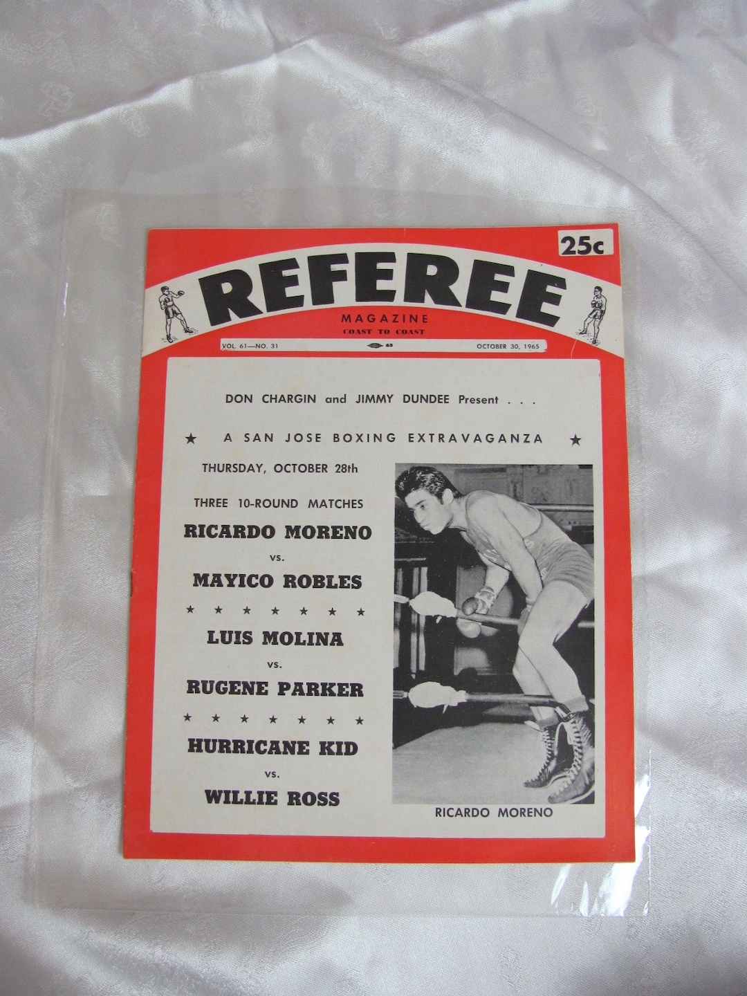 Referee Magazine October 30, 1965 // Boxing Boxer Wrestling Ricardo ...