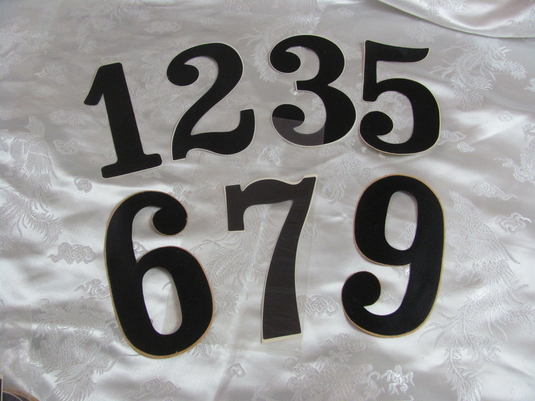 Vintage BMX Motocross Sticker Decal Plate Racing Number 5.5 Black // 1 ...