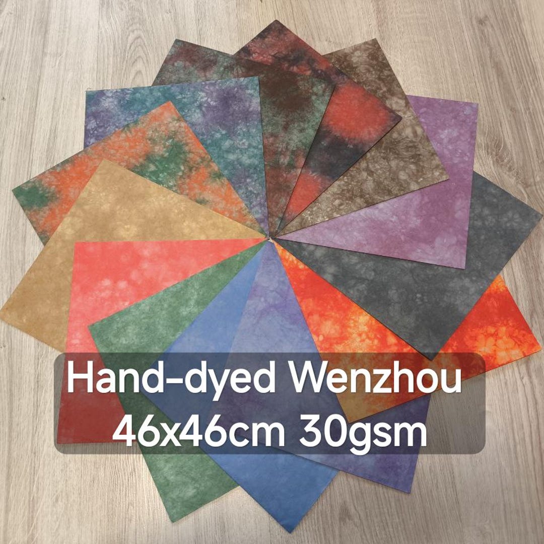 Hand-dyed Wenzhou Paper, 46x46 Cm, 30gsm Origami Paper - Etsy UK