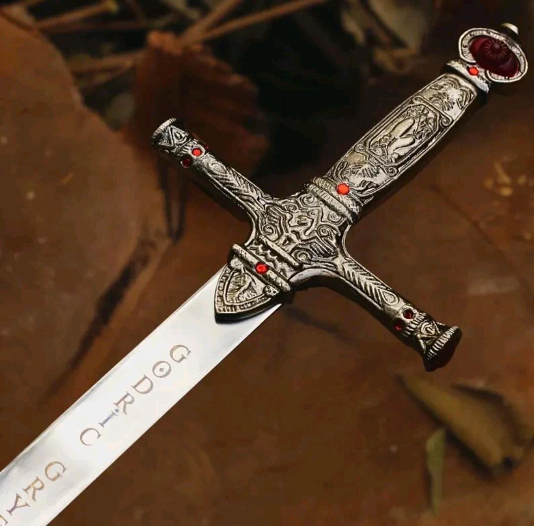 Handcrafted Medieval Knight Sword Replica – Ornate Crossguard Fantasy ...