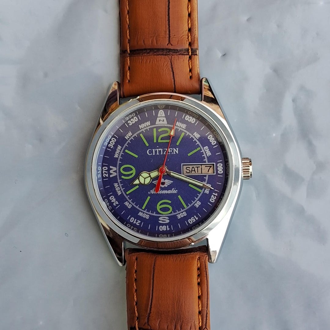 Vintage Citizen Automatic Men’s Watch | Japan Made | Blue Dial | Day ...