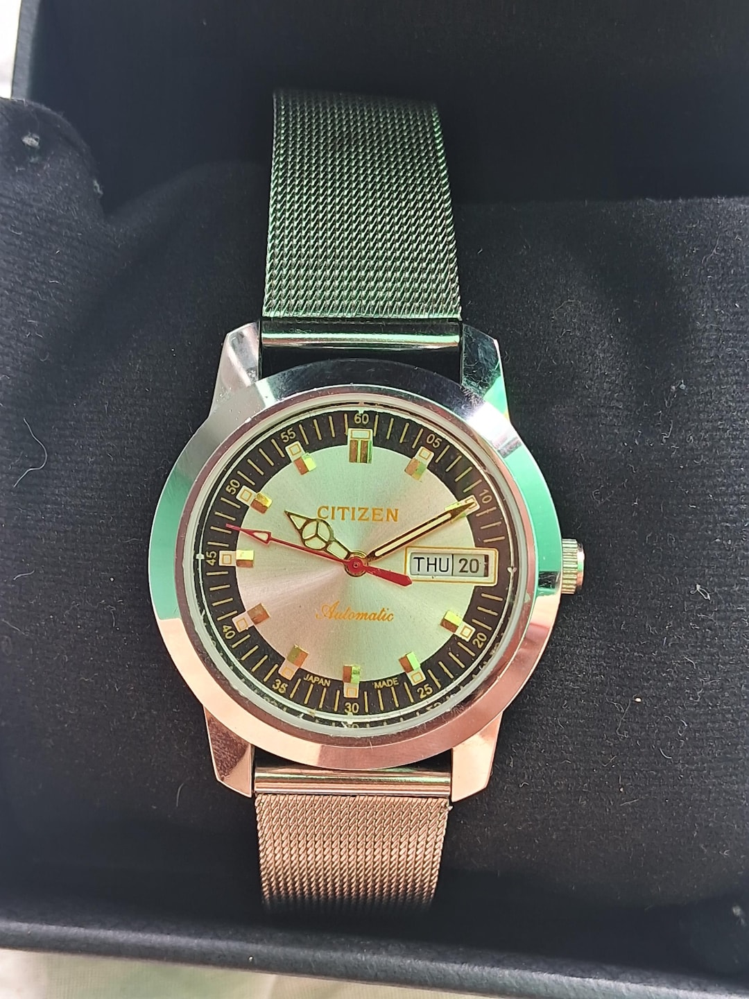 Vintage Citizen Automatic Watch: Silver Dial, Day-date, Stainless Steel ...