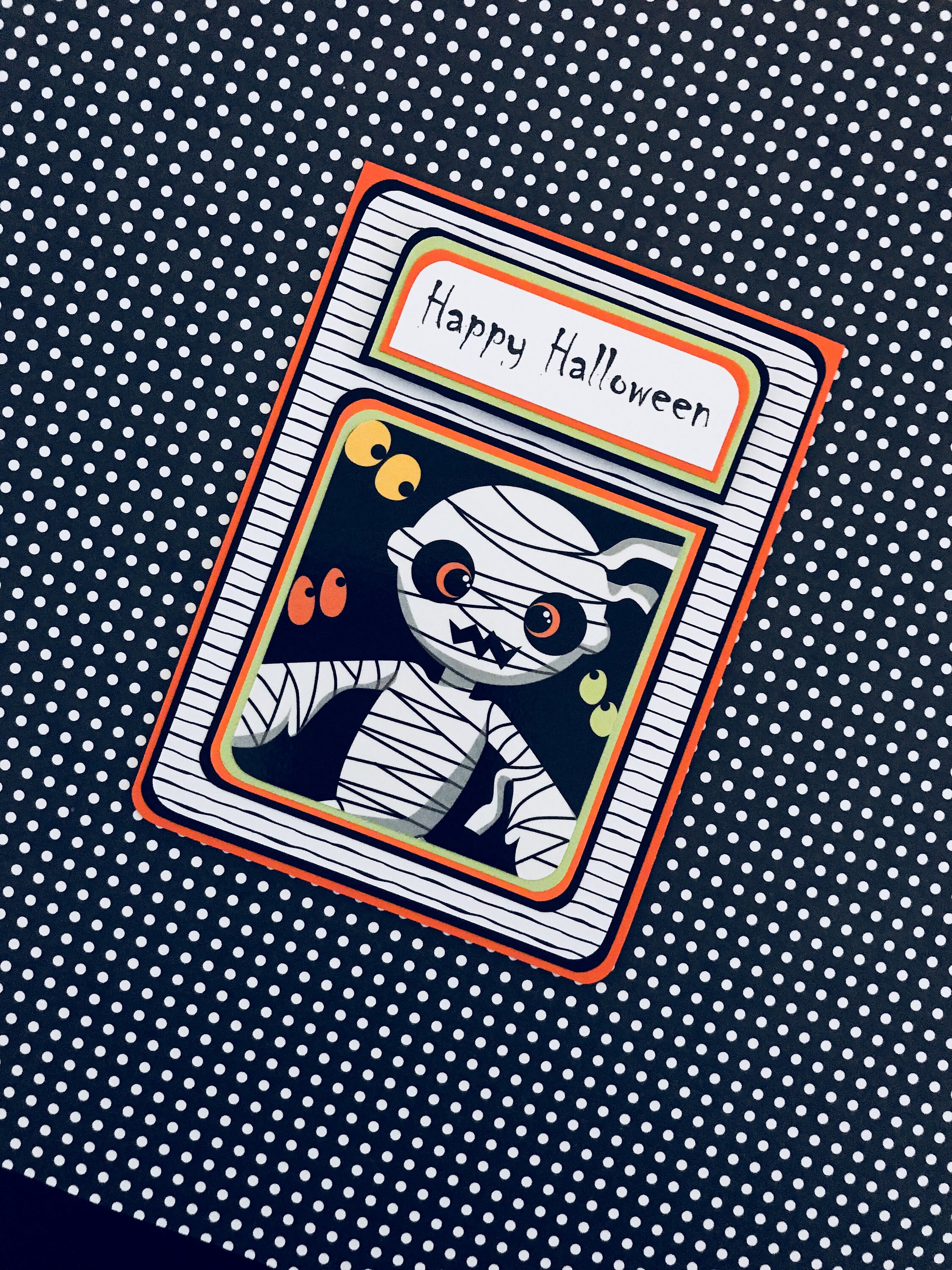 Halloween Mummy Card With Matching Embellished Envelope [TOP FOLD] - Etsy