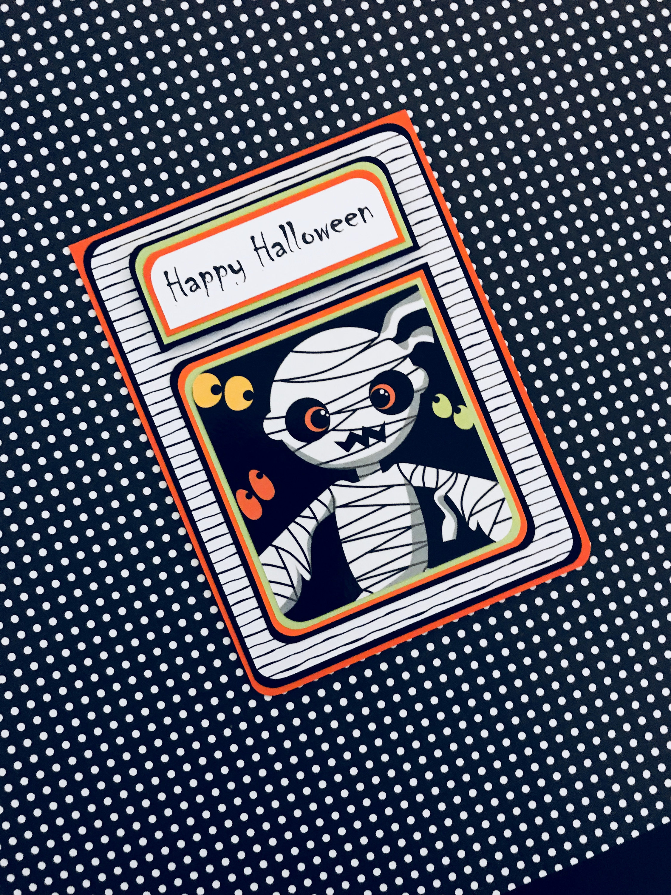 Halloween Mummy Card With Matching Embellished Envelope [TOP FOLD] - Etsy