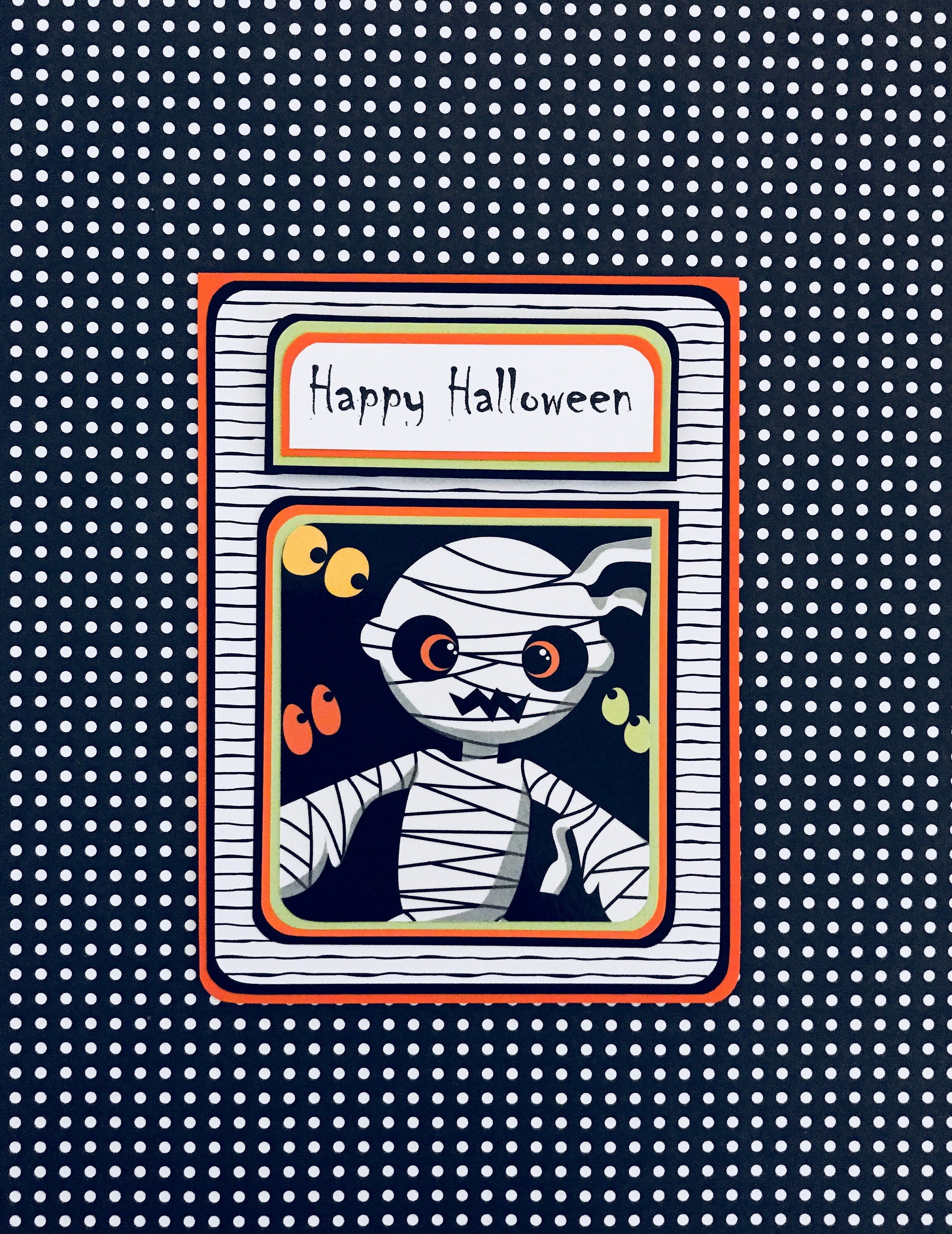 Halloween Mummy Card With Matching Embellished Envelope [TOP FOLD] - Etsy