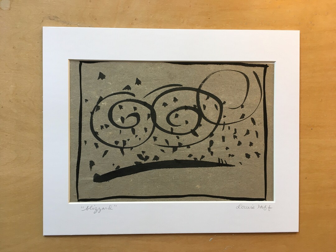 Blizzard" Art Print From Sumi Ink Painting on Mulberry Paper From the ...