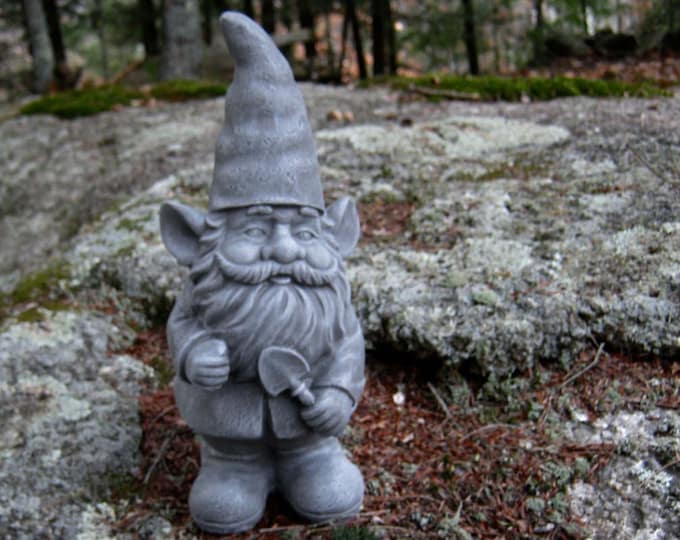 Gnome Statue, Gardening Gnome, Gnomes for Garden, Concrete Gnome ...