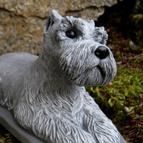 Schnauzer Statue Schnauzer Dogs Concrete Dog Statue Cement - Etsy