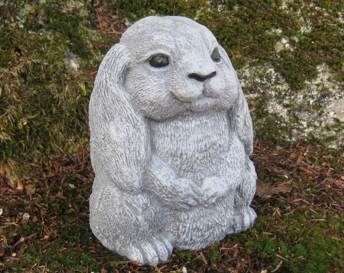 Rabbit Statue, Garden Rabbit, Cement Rabbits, Chubby Bunny Rabbit ...