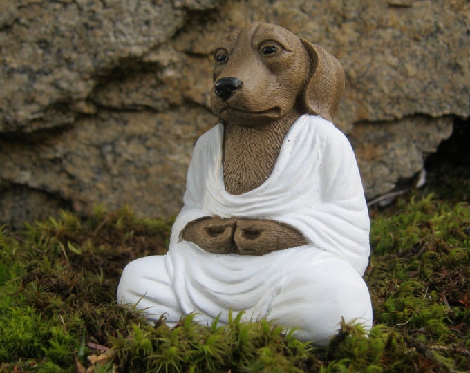 Dog Buddha Meditating Dog Concrete Dog Buddhas Zen Like - Etsy