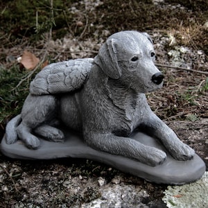 Labrador Statue, Lab, Labrador Retriever Angel Statue, Concrete Lab ...