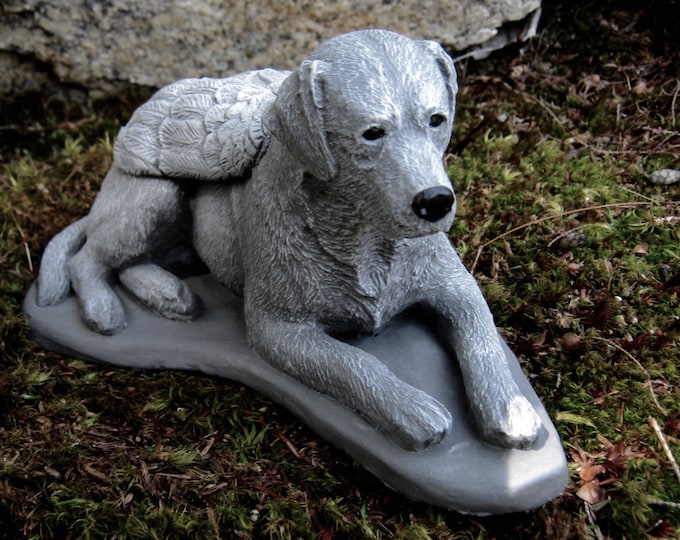 Labrador Statue, Lab, Labrador Retriever Angel Statue, Concrete Lab ...