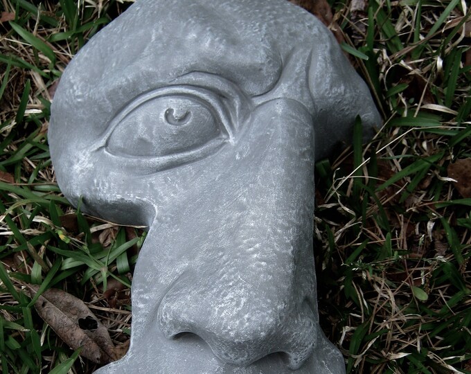 Rock Face, Concrete Garden Face, Cement Rock Face, Garden Decor ...