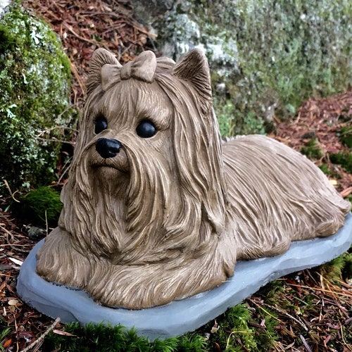 Yorkshire Terrier Statue Yorkie Statue Dog Statues Concrete | Etsy